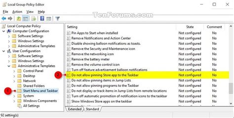 Enable Or Disable Pinning Store App To Taskbar In Windows And Tutorials