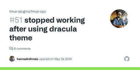Stopped Working After Using Dracula Theme · Issue 51 · Tmux Plugins