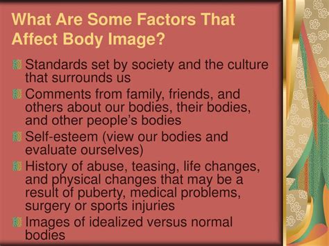Ppt Self Esteem And Body Image In Adolescents Powerpoint Presentation