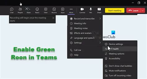 How To Enable Green Room In Teams Meeting