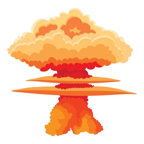 Nuclear Explosion Icon Cartoon Style 15071245 Vector Art At Vecteezy
