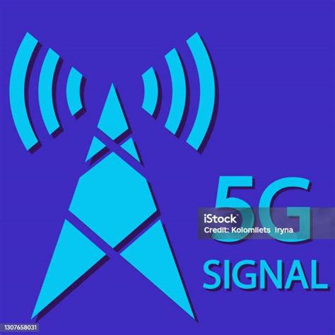 5g 신호 기술 아이콘 텍스트 5g 신호와 라디오 타워 새로운 5 세대 모바일 네트워크 고속 연결 무선 시스템 등 벡터 일러스트레이션 0명에 대한 스톡 벡터 아트 및 기타