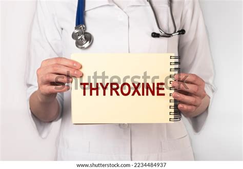 Thyroxine Hormone Word Thyroid Gland Secret ภาพสต็อก 2234484937