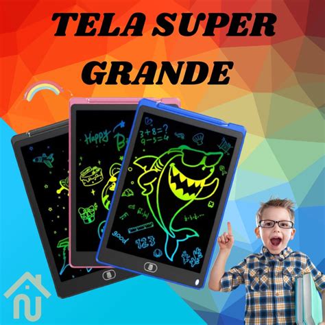 Lousa Mágica Digital Infantil 12 Polegadas Colorida Briquedo Educativo