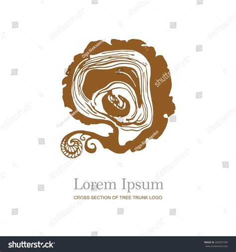 Cross Section Tree Trunk Logo Stock Vector Royalty Free Shutterstock