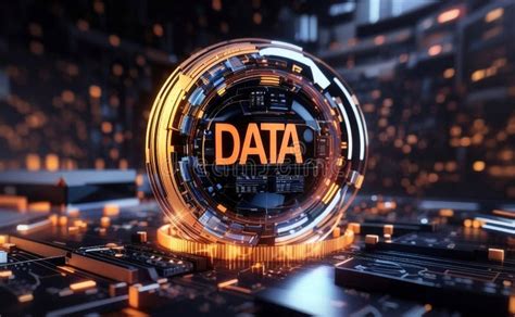 Digital Data Technology Cyber Concept Generative Ai Illustration Stock Illustration