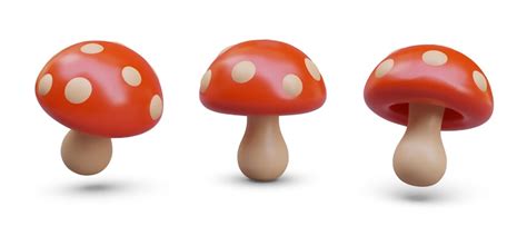 버섯 3d 벡터 Freepik에서 무료 고품질 벡터를 다운로드하세요 Freepik