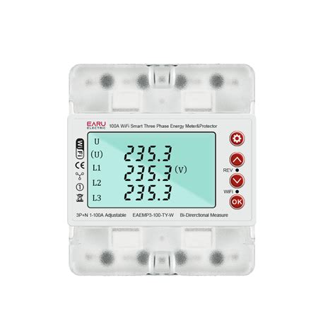 Contor Trifazat Bidirectional Smart Tuya Pentru Panouri Fotovoltaice