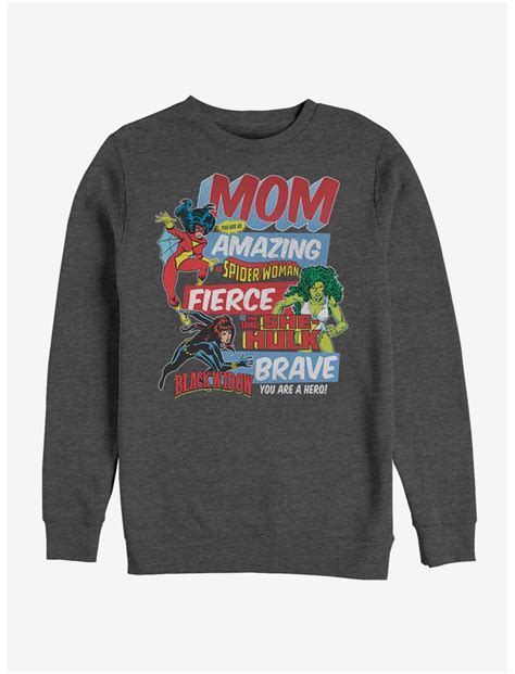 Marvel Retro Mom Sweatshirt Black Hot Topic