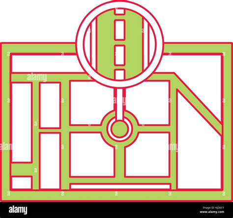 Gps Navigation Map Destination With Wifi Pointer Stock Vector Image Art Alamy