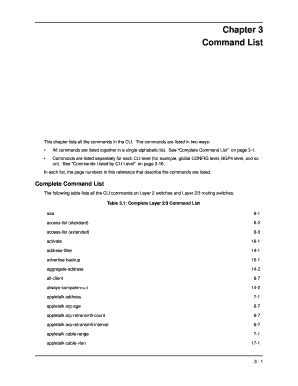 Fillable Online Command List Fax Email Print PdfFiller