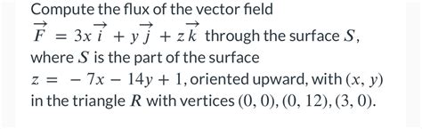 Solved Compute The Flux Of The Vector Field Chegg