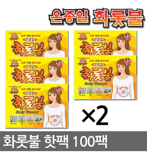 온종일 화롯불 붙이는 핫팩 40g 100팩 티몬