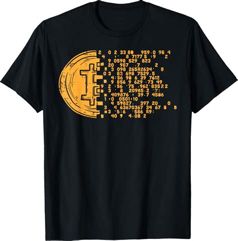 Bitcoin Coin Numbers BTC Crypto Cryptocurrency Miner Trader T Shirt