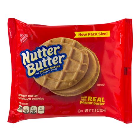 Nabisco Nutter Butter Real Peanut Butter Sandwich Cookies 118 Oz