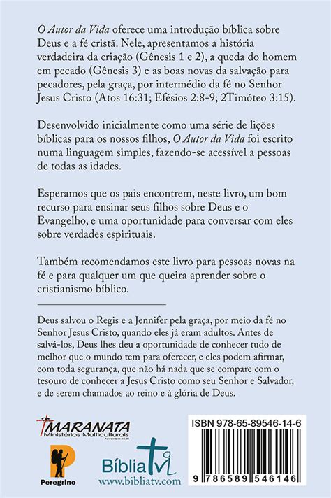 O Autor Da Vida Editora Peregrino