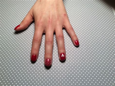 Minnie Mouse Polka Dot Red Gel Polish Nails Gel Nail Polish Nail Polish Nails