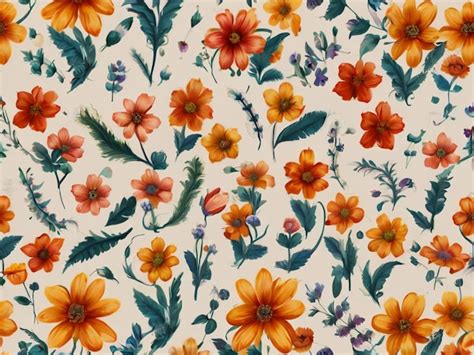 Fondo De Textura De Patrón Floral Foto Premium