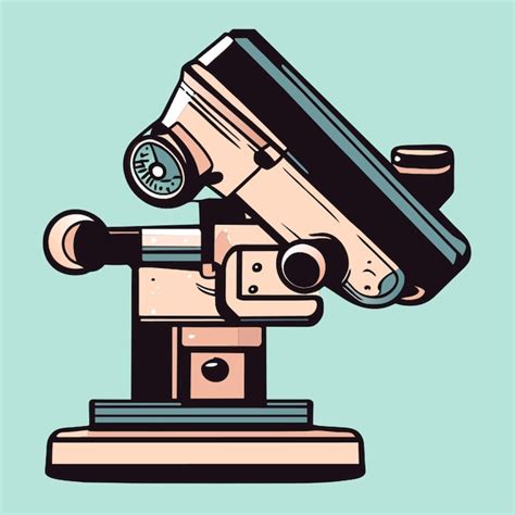 Microscope Dessiné à La Main Illustration De Dessin Animé Illustration