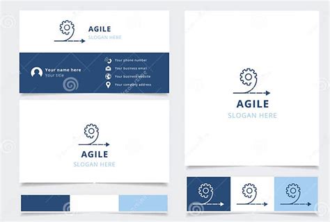 Agile Logo Design With Editable Slogan Branding Book And Business Card