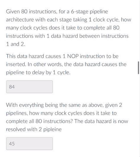 Solved Given 80 Instructions For A 6 Stage Pipeline