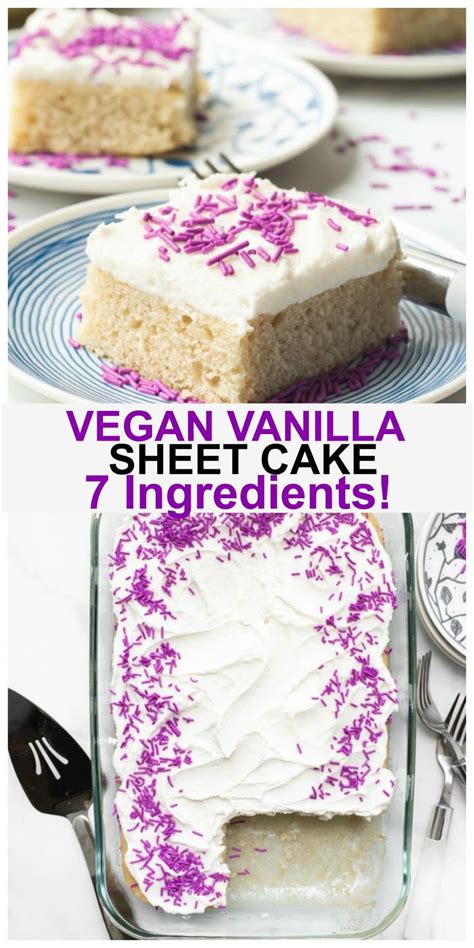 Easy Vegan Vanilla Cake 7 Ingredients Recipe Vegan Vanilla Cake