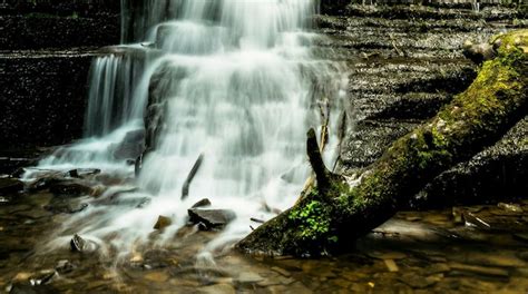 Premium Photo Beautiful Waterfall On Rocks