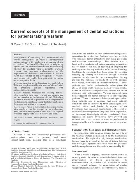 Australian Dental Journal 2008 Carter Current Concepts Of The