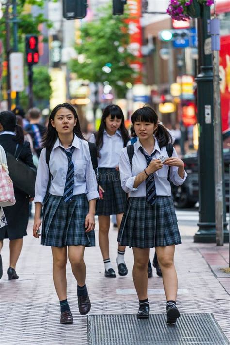 Tokyo Japan Circa May 2016 Japanese School Girls In Tokyo