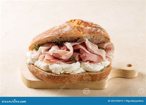 Sandwich With Whole Wheat Bread Prosciutto Cotto Italian Ham Stock Image Image Of Soft Snack