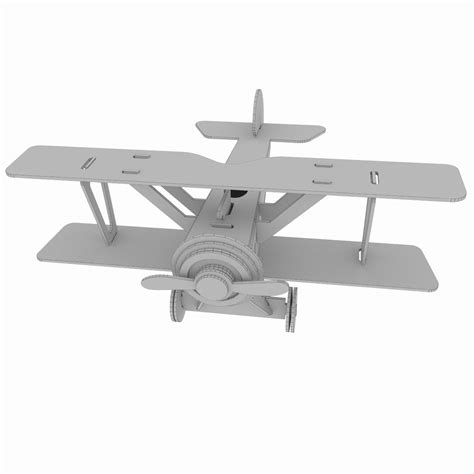 복엽 비행기의 나무 모델 3d 모델 15 Max 3ds Fbx Obj Free3d