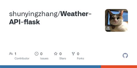github shunyingzhang weather api flask