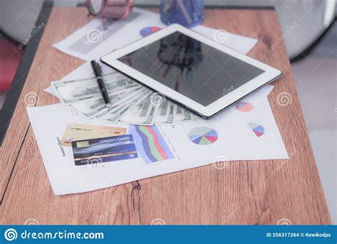 Taplet With A Black Screen Stock Photo Image Of Black Business 256317264