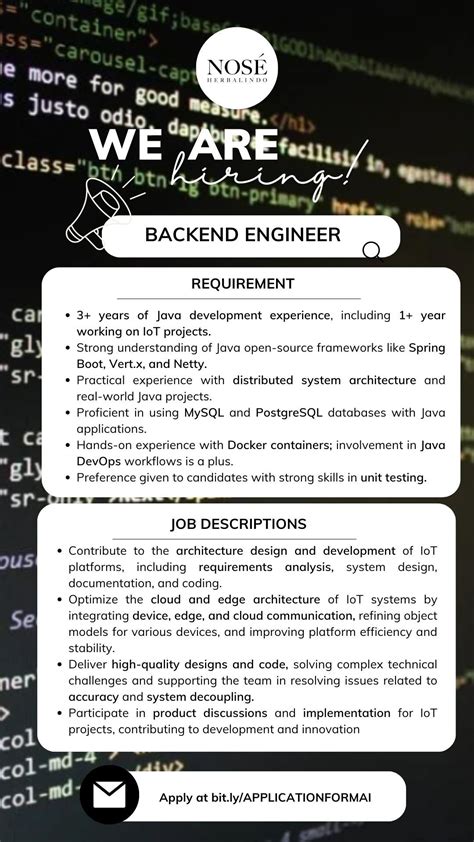 Jobseeker Java Flutter It Javaengineer Flutterengineer Backend Pt Nose Herbal Indo