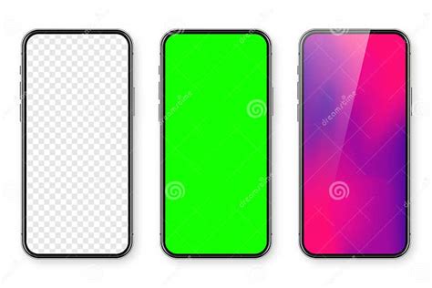Smartphone With Blank Touch Screen And Abstract Colorful Wallpaper