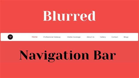 Bootstrap Menu Hover With Css Blur Effects Css Menu Hover Youtube