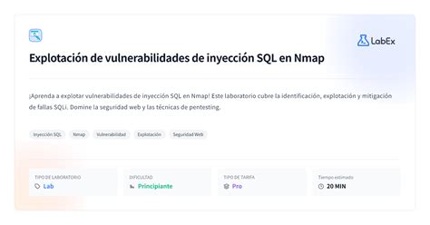 Explotación De Vulnerabilidades De Inyección Sql En Nmap Labex