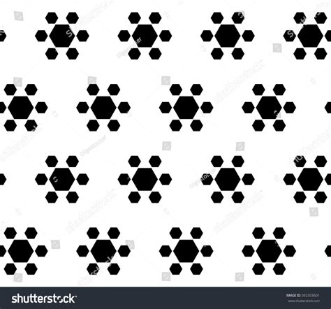 Vector Monochrome Seamless Texture Abstract Geometric Stock Vector Royalty Free 592303601