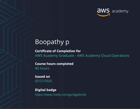 aws cloudcomputing certification awscloud cloudoperations… boopathy p