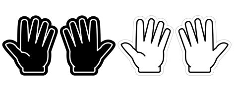 High Five Sign Foam Fan Finger Template Music Festival Design