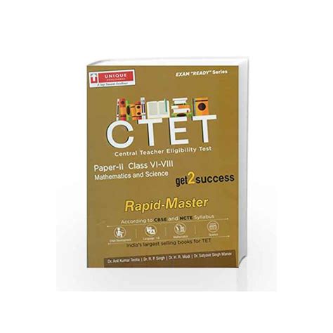 Unique Ctet Mathematics And Science Paper Ii Class Vi Viii Rapid Master