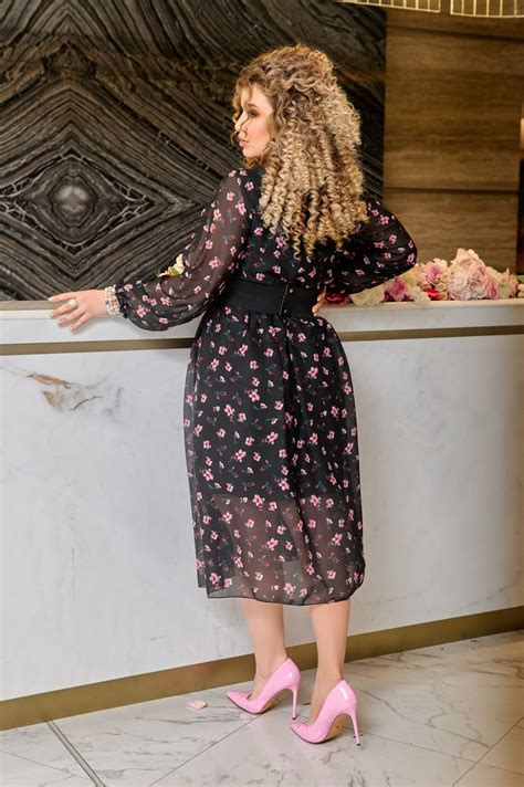 Купити Сукня шифонова довга 05748 ціна опт роздріб інтернет магазин одягу Україна відгуки