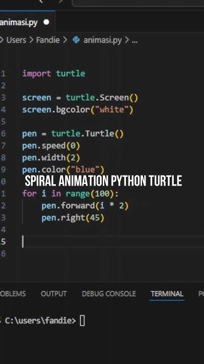 amazing spiral python turtle #python #coding #trending #viralvideo - YouTube