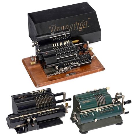 At Auction 3 Spoked Wheel Calculating Machines