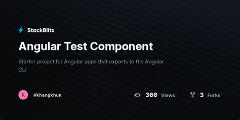 Angular Test Component Stackblitz