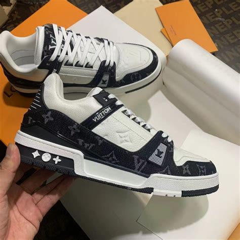Louis Vuitton Trainer Sneaker 1a9jg9 Black Denim Artofit