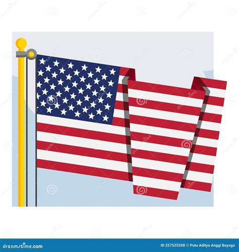 Usa Flag Stock Vector Illustration Of America States