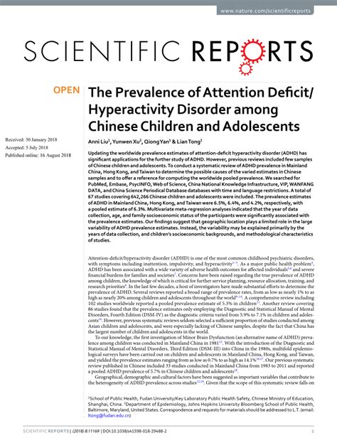 Pdf The Prevalence Of Attention Deficithyperactivity Disorder Among