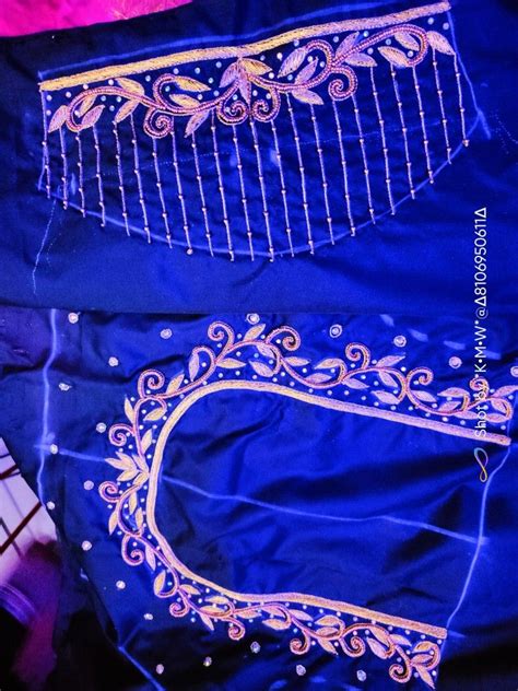 Beautiful Elegant Maggam Work Blouse Design Using Normal Needle