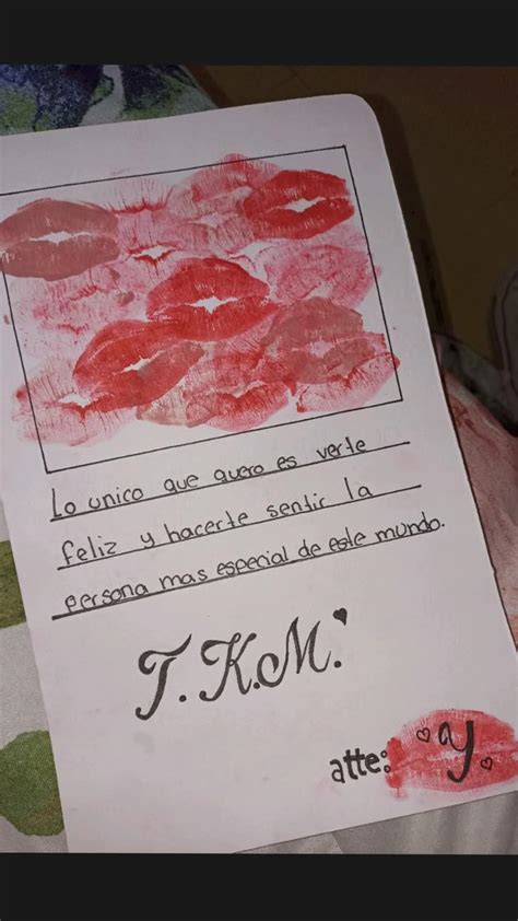 Carta De Besos Tarjetas De Besos Ideas Para Hacer Cartas Cartas Para Regalar